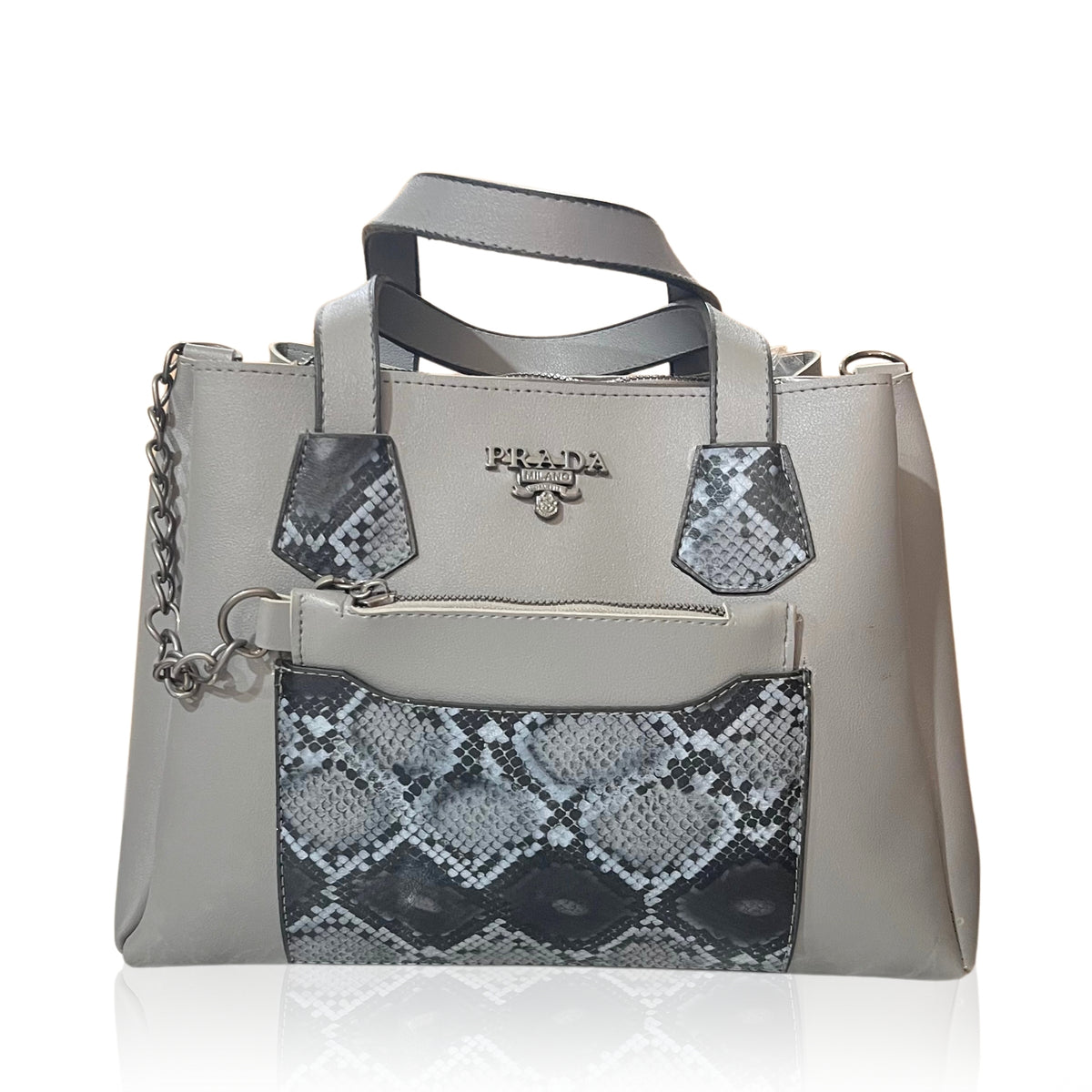 Prada Milano Snake Patterns Handbag – Theresia Cosmetics