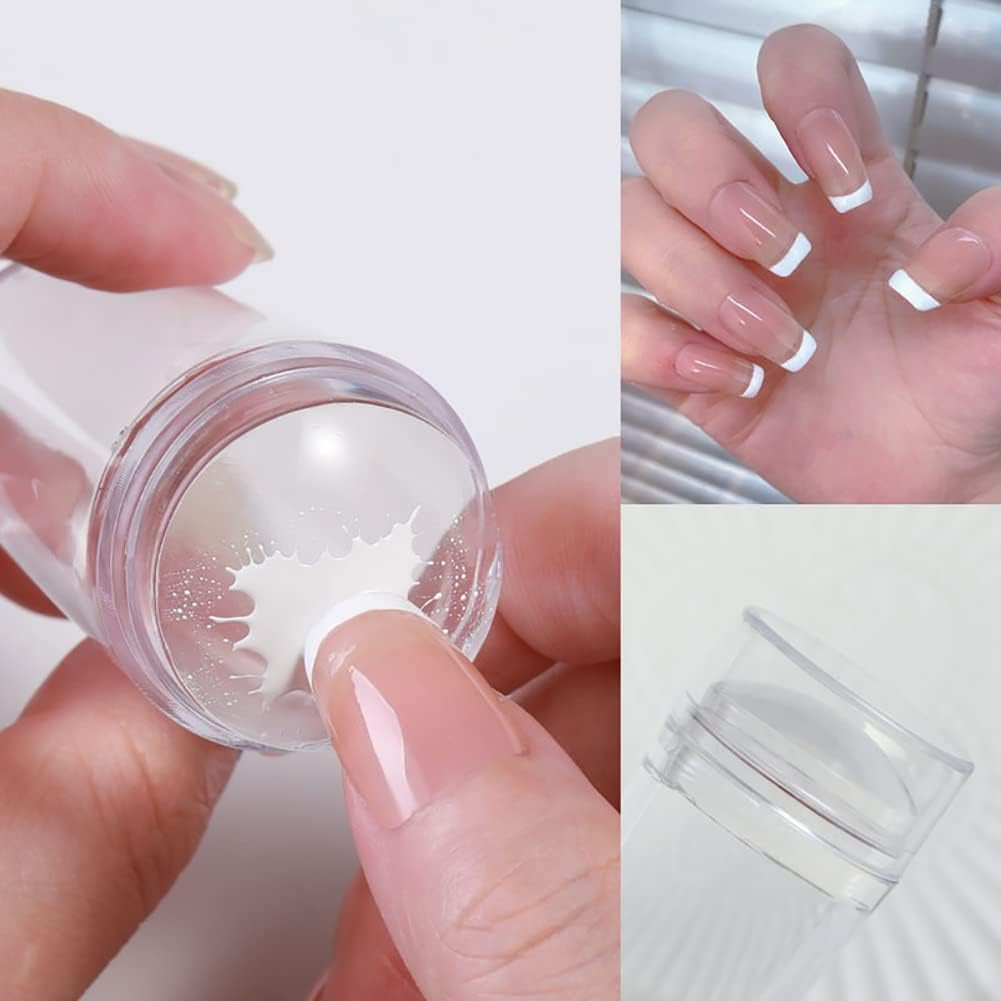 French Tip Nail Stamper Set: Silicone with Scraper – Theresia Cosmetics